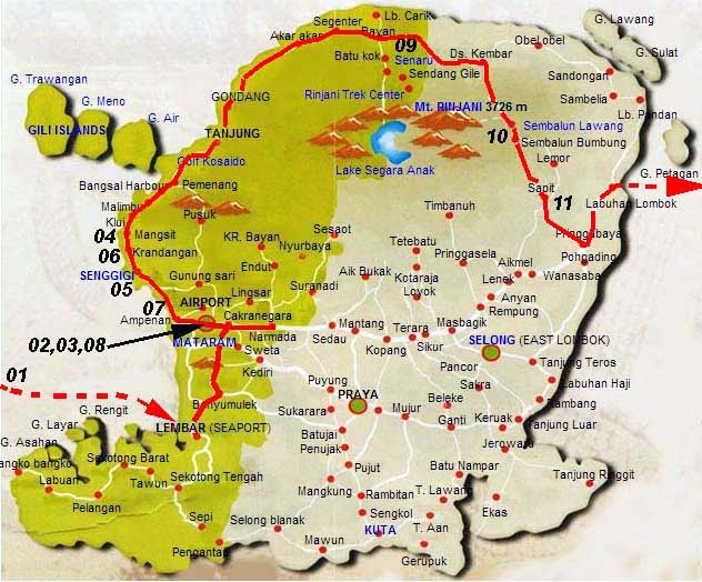Lombok Paradise Island: Lombok Island MAP